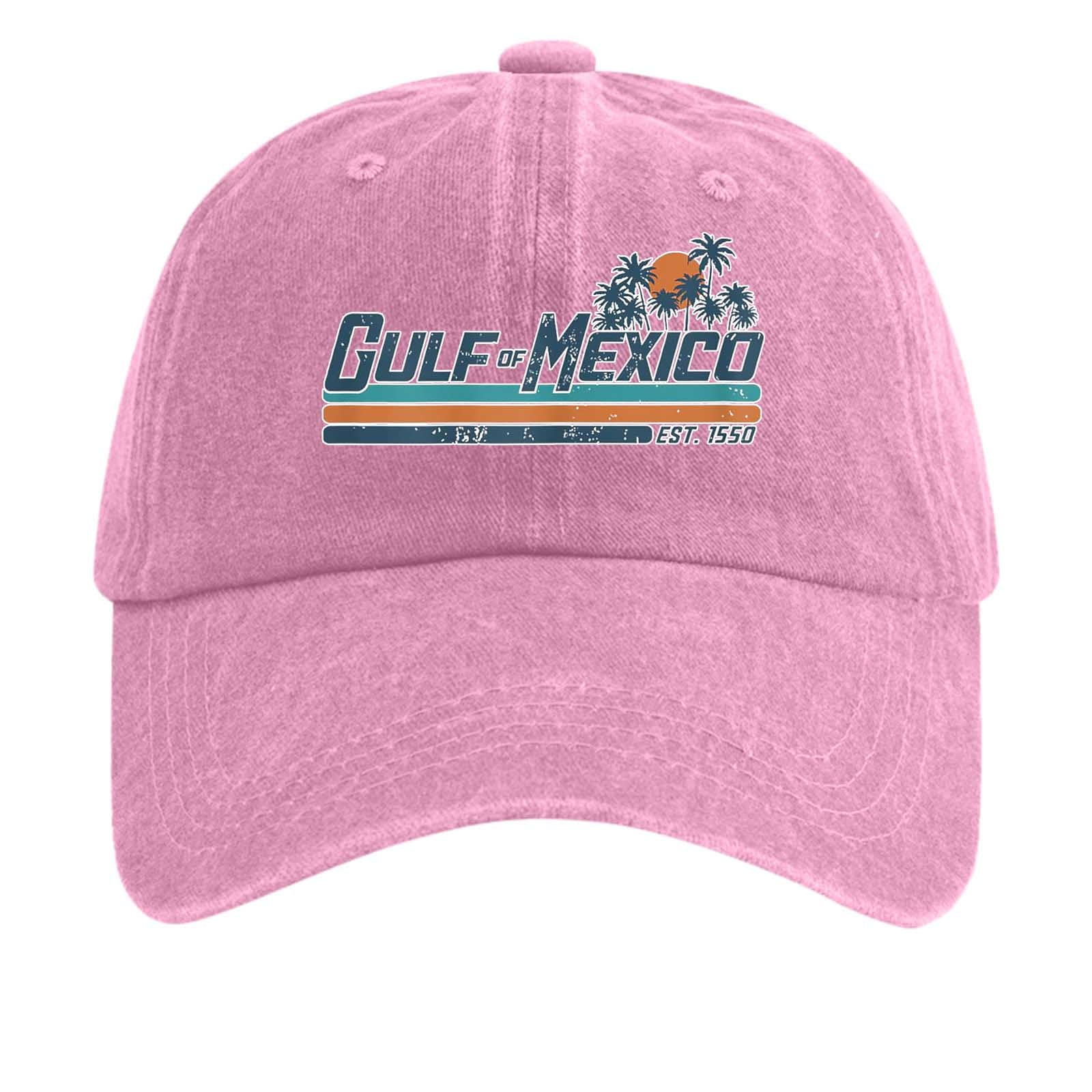 Bibifish Unisex Men Women Vintage Baseball Cap Gulf Of Mexico Print Hat ...