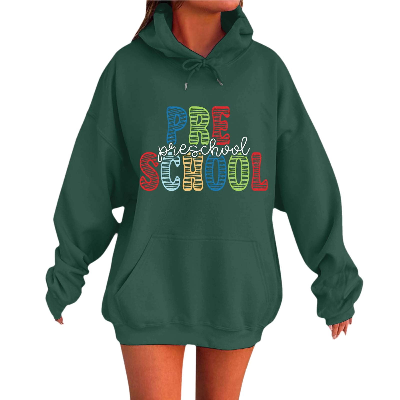 Bibifish Women Hoodies Back To School Autumn Fleece Graphic Casual Long ...