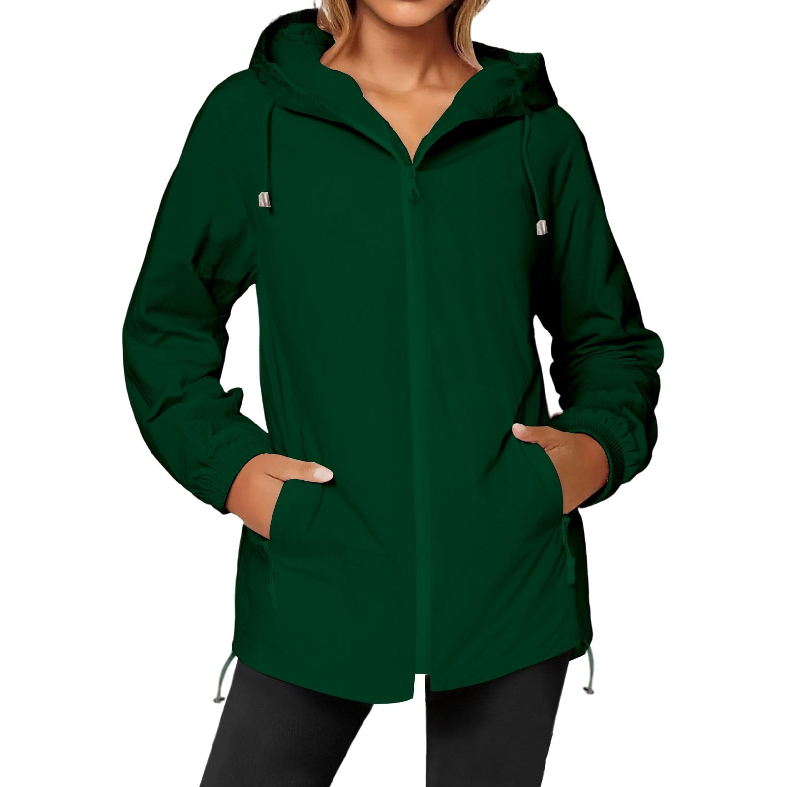 Bibifish Women Jackets Fall Lightweight Long Sleeve Zip Up Hooded ...