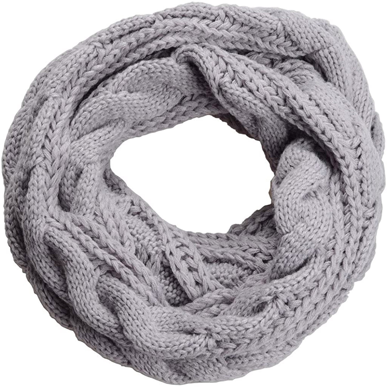Bibifish Women'S Infinity Scarf Cute Solid Color Knitted Loop Scarf ...