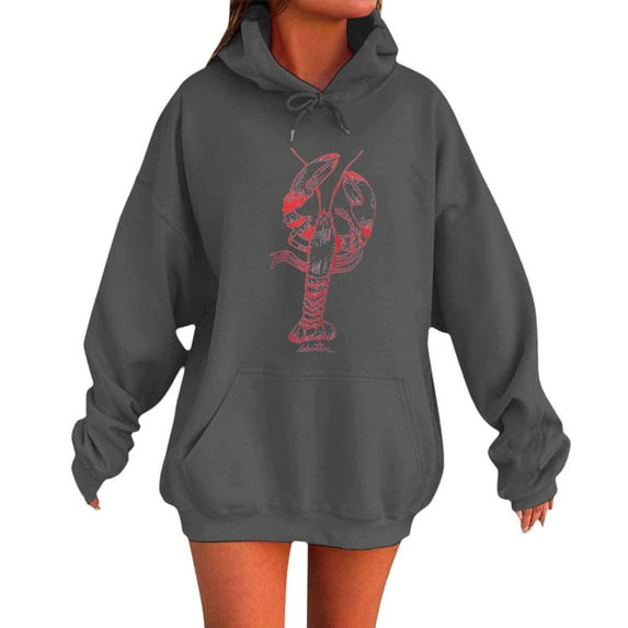 Bibifish Women'S Solid Color Hoodies Basic Hooded Long Sleeve ...