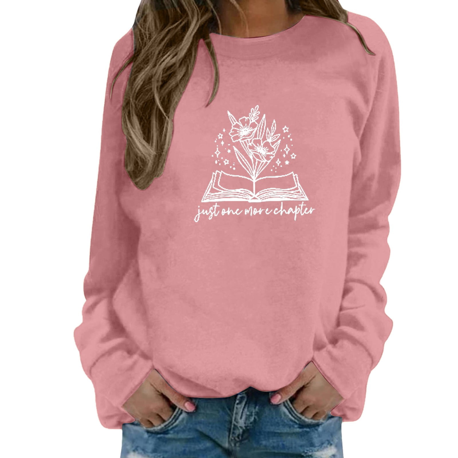 Bibifish Women Sweatshirts Graphic Casual Long Sleeve Round Neck ...