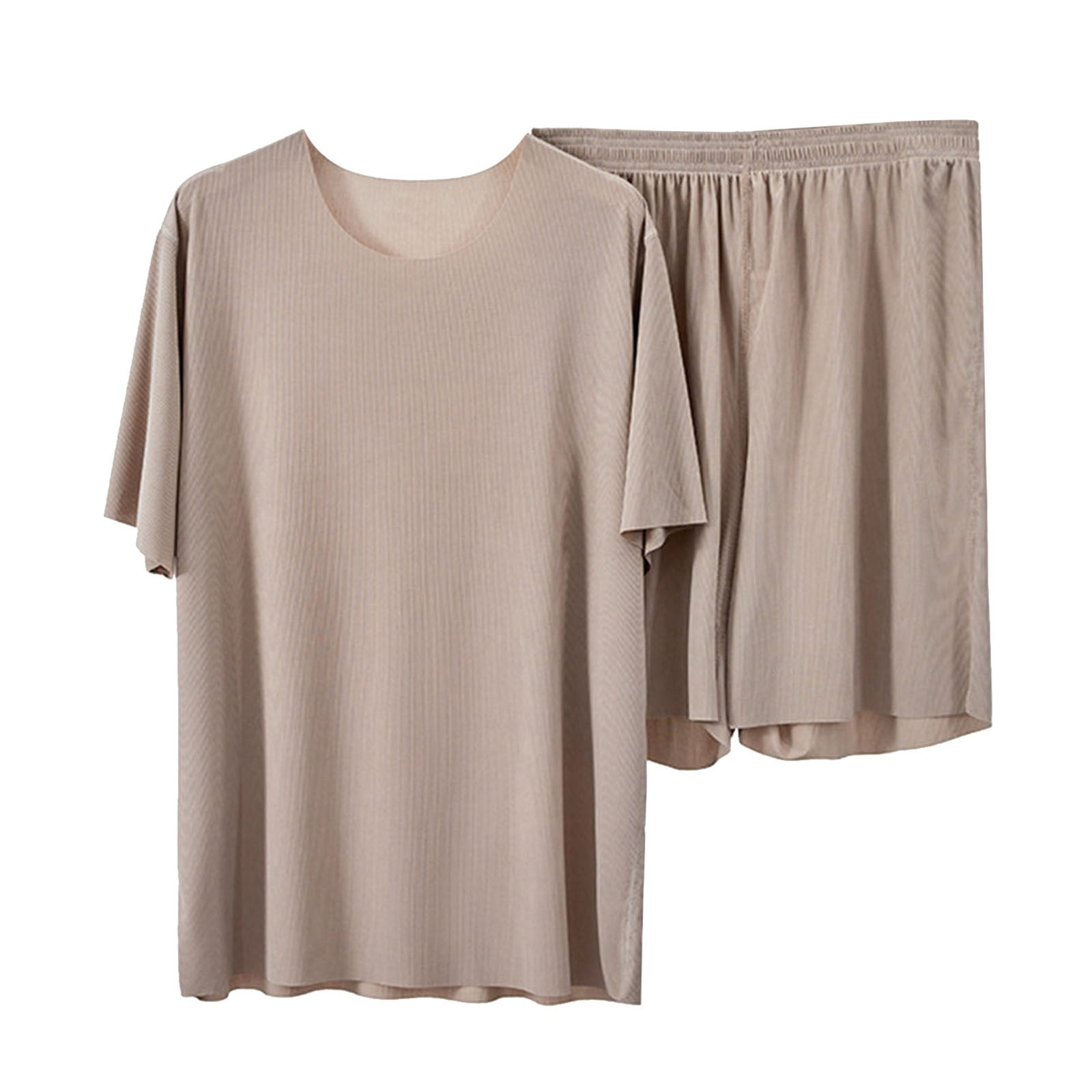 Bibifish Women Two Piece Sets Crew Neck Ribbed Knit Short Sleeve Tops ...