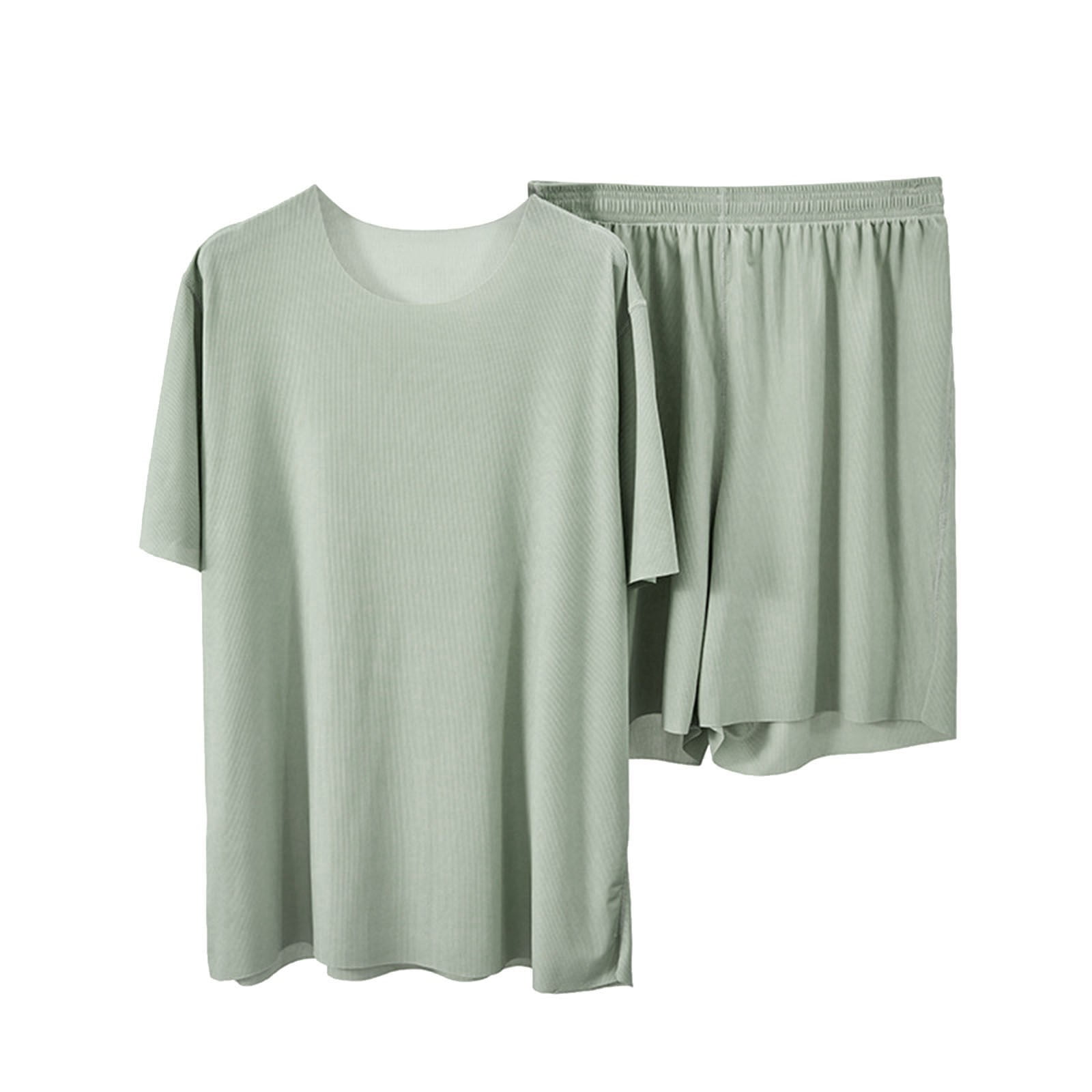 Bibifish Women Two Piece Sets Crew Neck Ribbed Knit Short Sleeve Tops ...