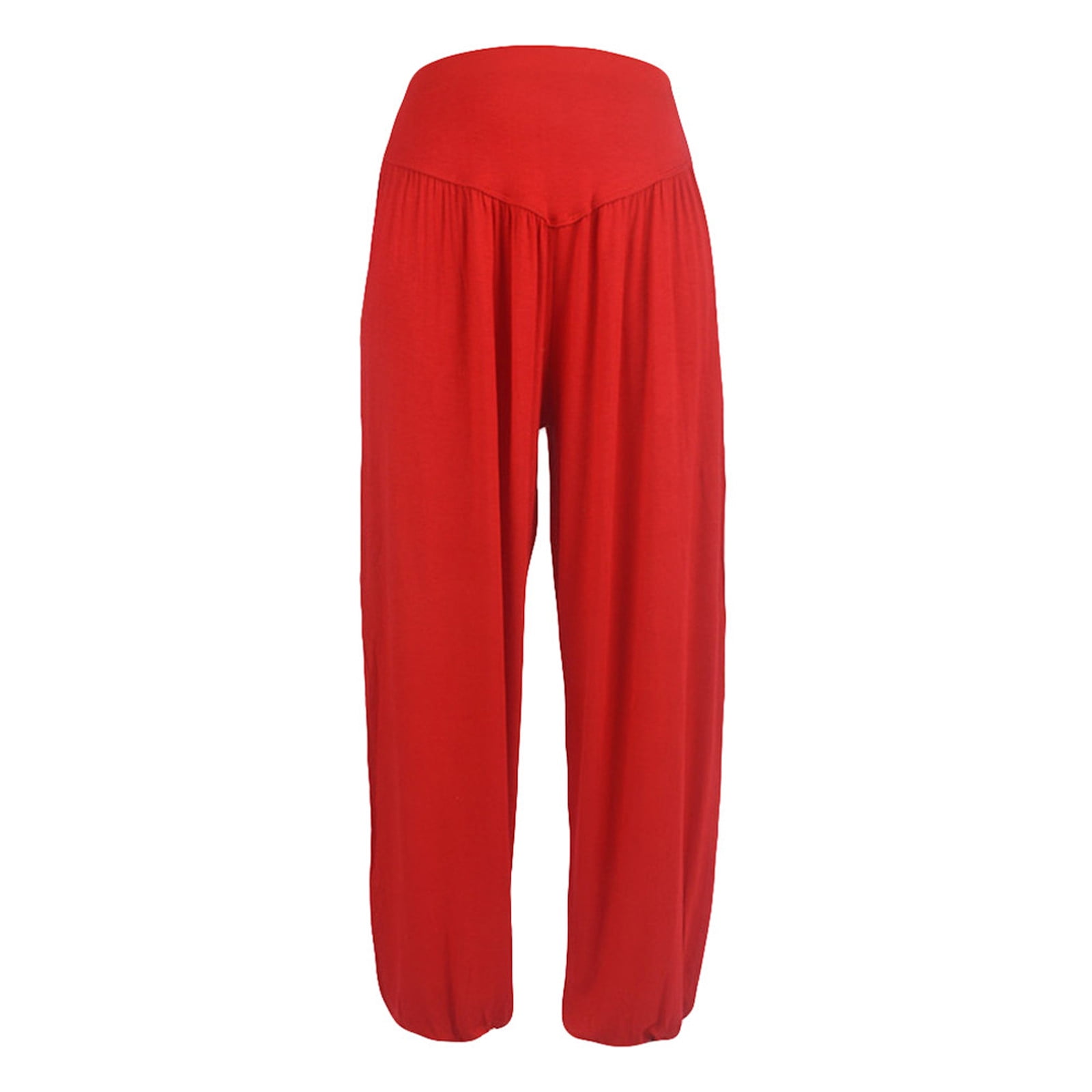 Bibifish Women's Pants Plus Size Lantern Style Solid Color Loose Fit ...