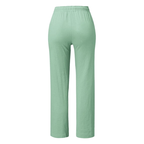 Bibifish Women's Pants Solid Color Loose Fit Drawstring Pants Casual ...