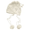 Bibifish Womens Crochet Knit Hat Floral Lace Openwork Pattern Tassel ...