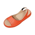 Bibifish Womens Flat Sandals Chic Laid-Back Relaxed Open Toe Elastic ...
