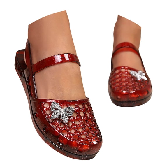 Bibifish Womens Flat Sandals Chic Streamlined Light Closed Toe Ankle ...