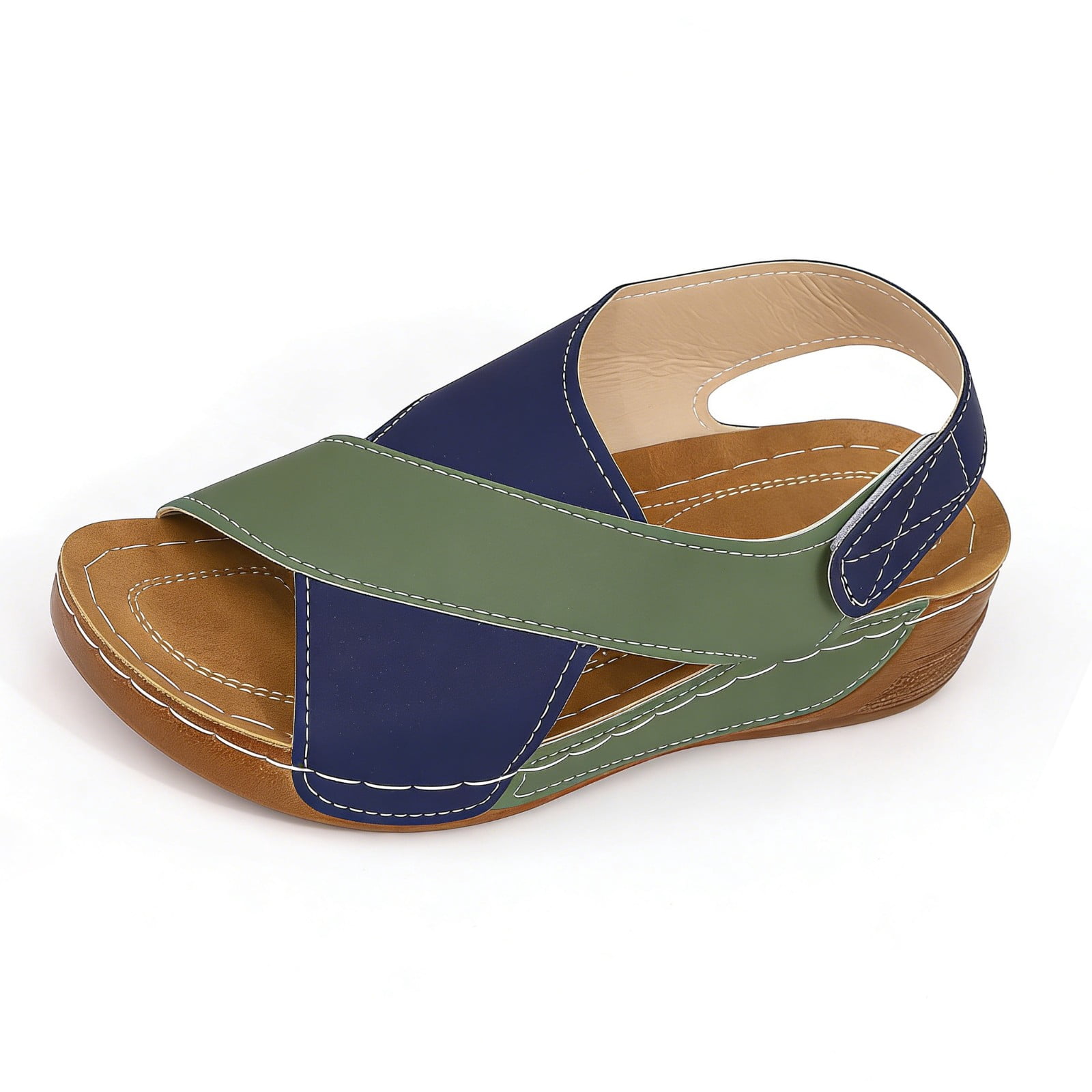 Bibifish Womens Flat Sandals Durable Solid Secure Open Toe Dual Hook ...