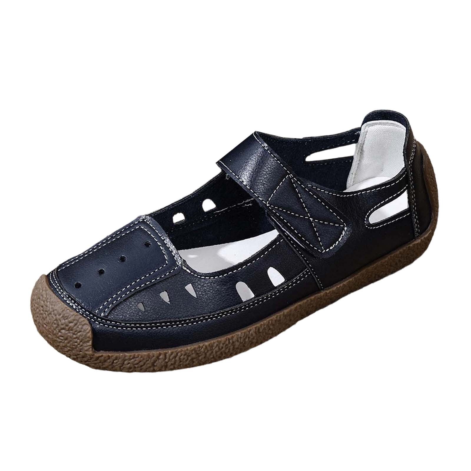 Bibifish Womens Flat Sandals Trendy Flexible Sleek Closed Toe Dual Hook ...