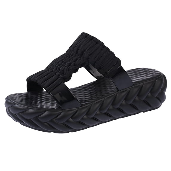 Bibifish Womens Flat Slide Boho Light Open Toe Slip On Soft Foam ...