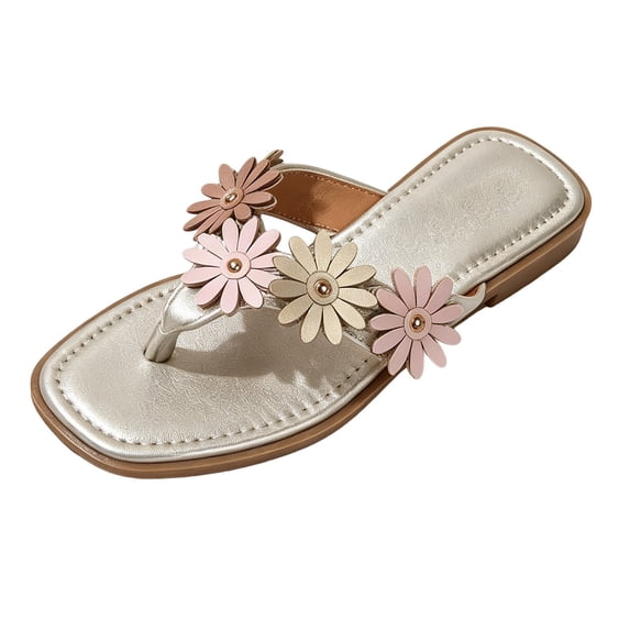 Bibifish Womens Flat Slide Glam Sparkly Sleek Open Toe Slip On Footbed ...