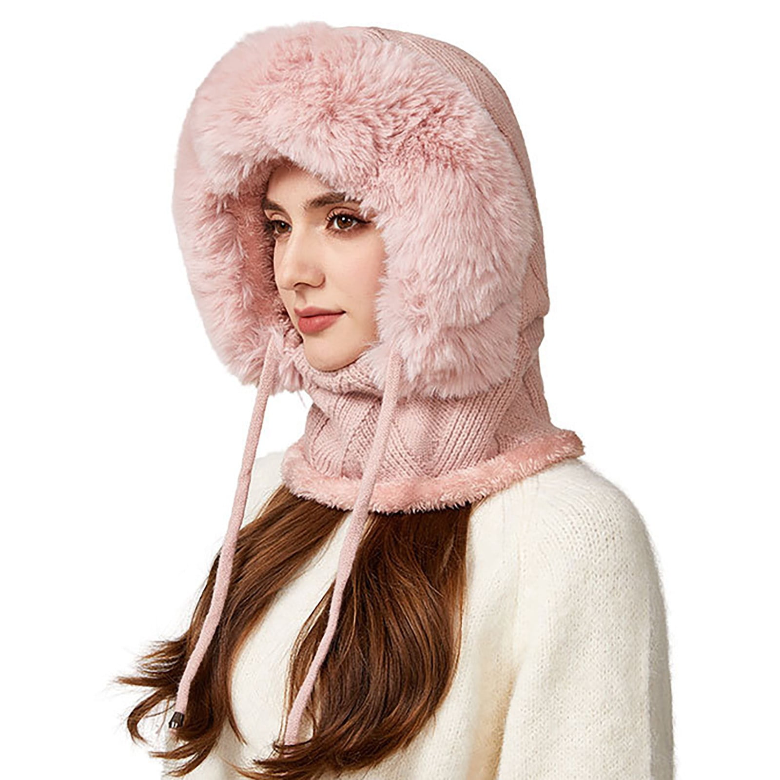 Bibifish Womens Lined Full Coverage Trapper Hat With Ear Flaps Neck ...