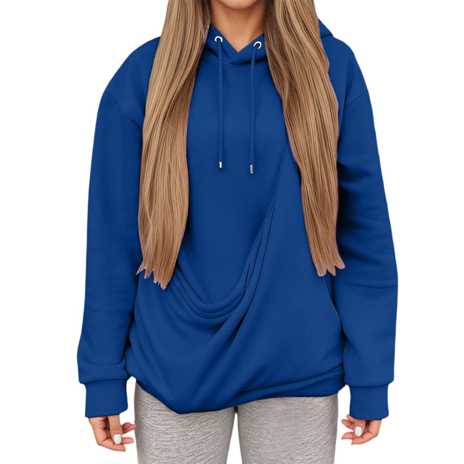 Bibifish Womens Hoodies Cat Pouch Long Sleeve Drawstring Hooded ...