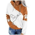 Bibifish Womens Hoodies Cute Dog Paw Fist Bump Graphic Print Long ...