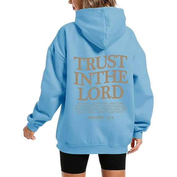 Bibifish Womens Hoodies Letter Graphic Hooded Sweatshirts Long Sleeve ...