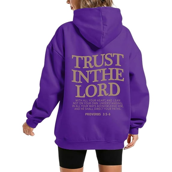 Bibifish Womens Hoodies Letter Graphic Hooded Sweatshirts Long Sleeve ...