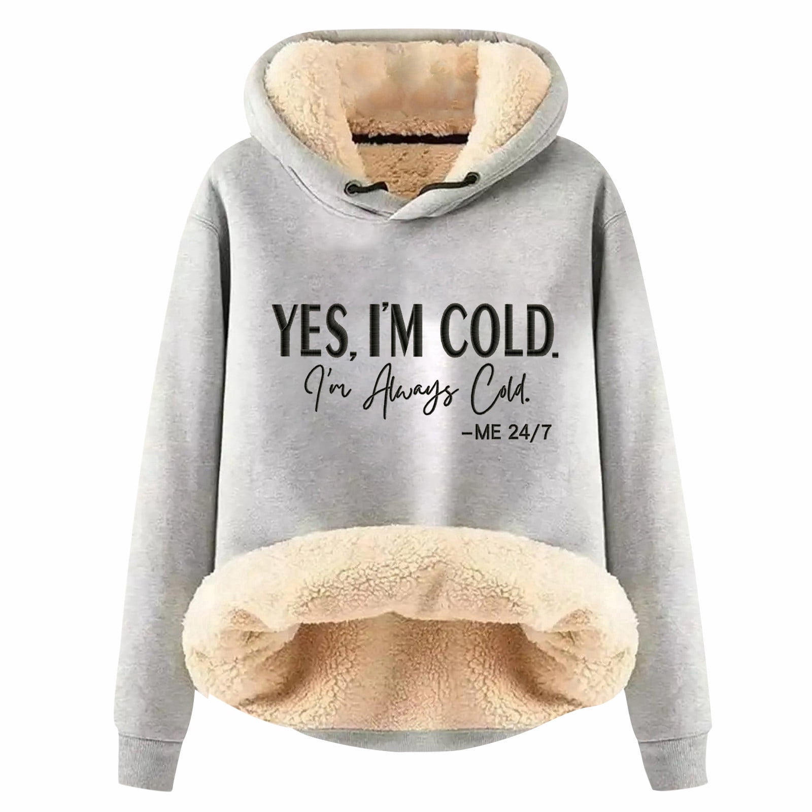 Bibifish Womens Hoodies Letter Graphic Print Lined Pullover Hoodies ...