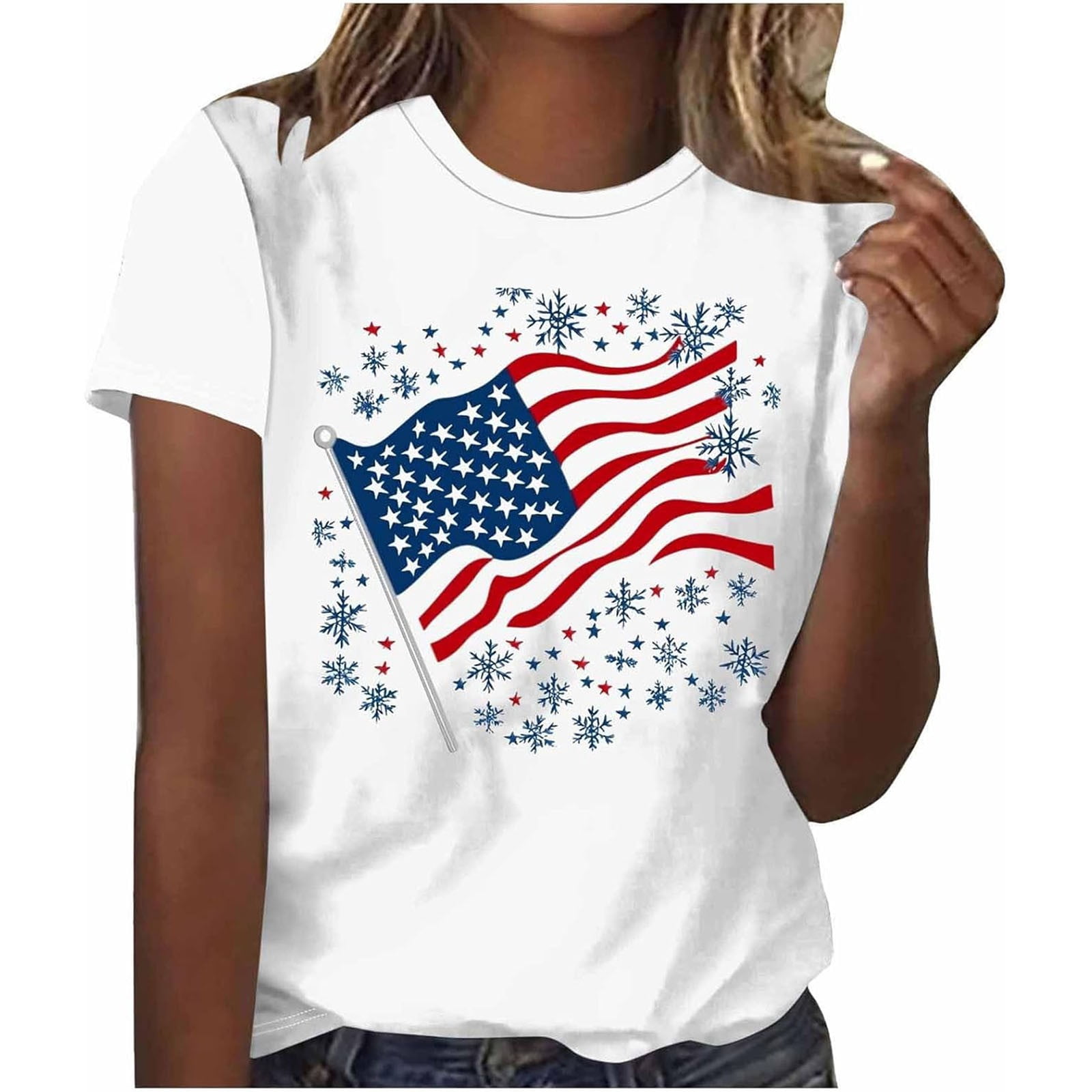 Bibifish Womens Independence Day Tshirts Short Sleeve Tee Tops 250th ...