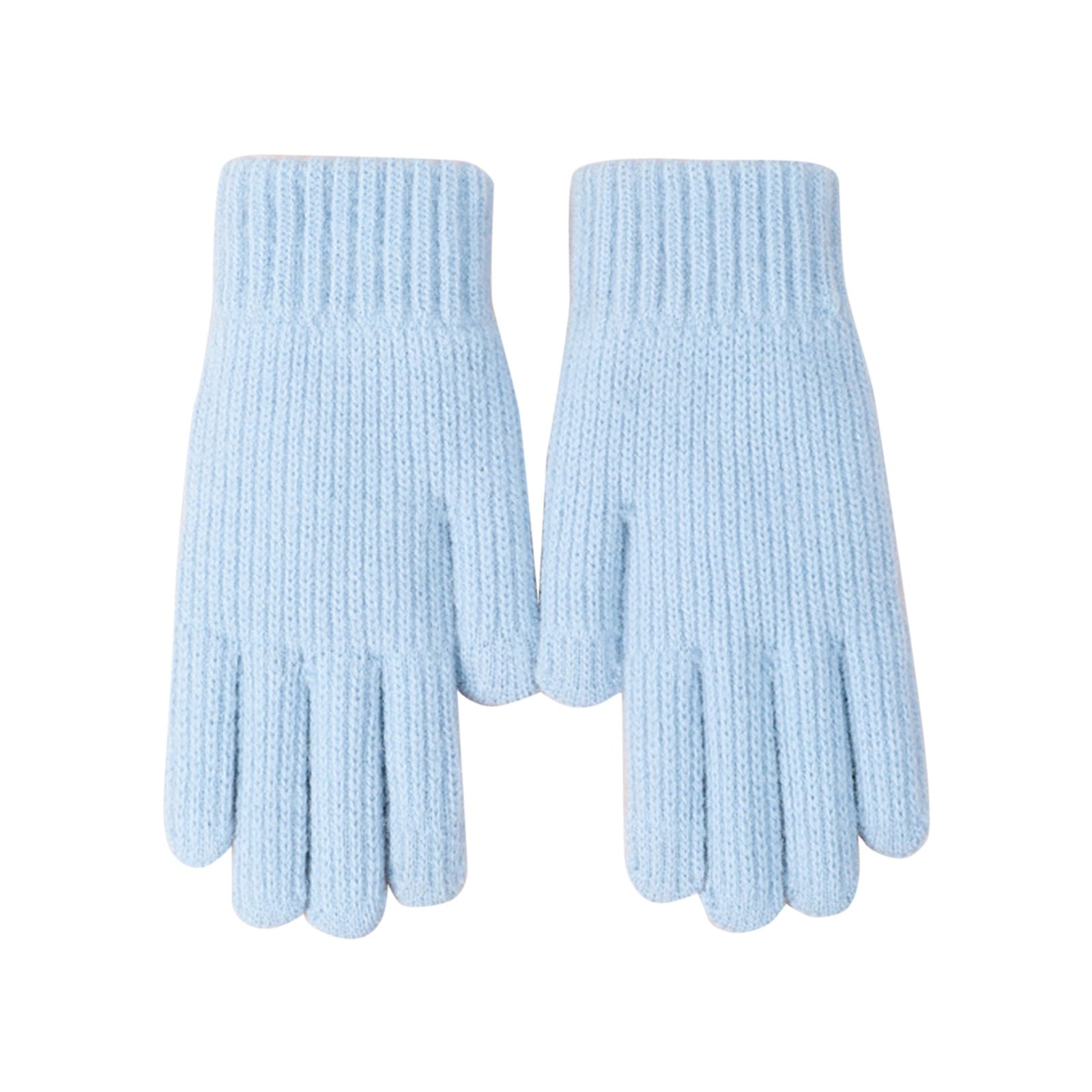 Bibifish Womens Knitted Gloves Lined Solid Color Winter Cold Weather ...