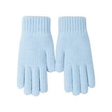 Bibifish Womens Knitted Gloves Lined Solid Color Winter Cold Weather ...