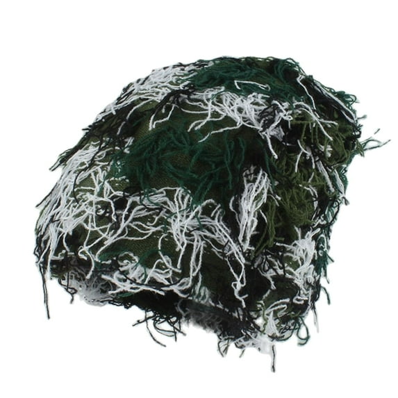 Bibifish Womens Light Khaki Fringed Knit Beanie Hat Soft Breathable ...