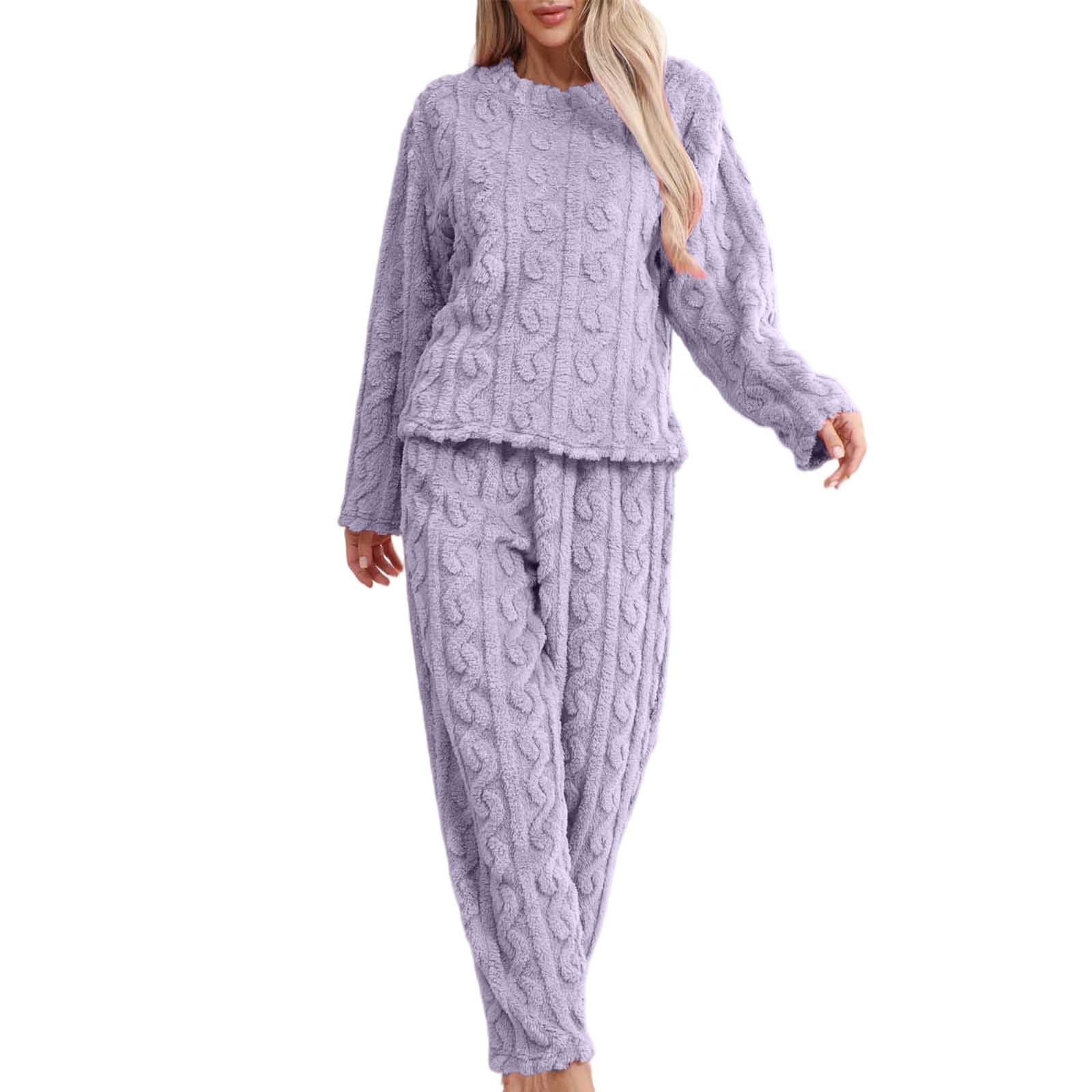 Bibifish Womens Matching Sets Tees Jogger Pants Long Sleeve Cable ...