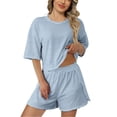 Bibifish Womens Pajama Set Classic Stripe Pattern Long Sleeve Button ...