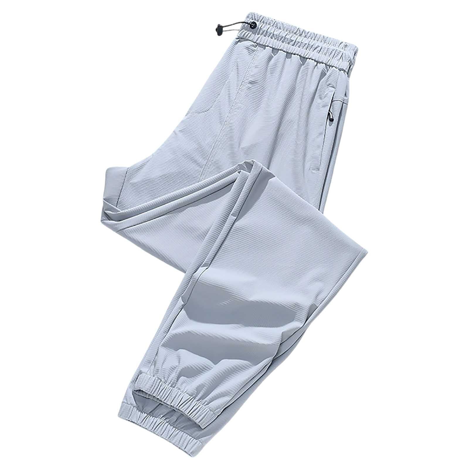 Bibifish Womens Pants Rib Texture Elastic Waist Drawstring Lightweight ...