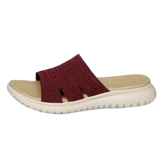 Bibifish Womens Platform Slide Sandals Soft Knit Hollow Platform Slide ...