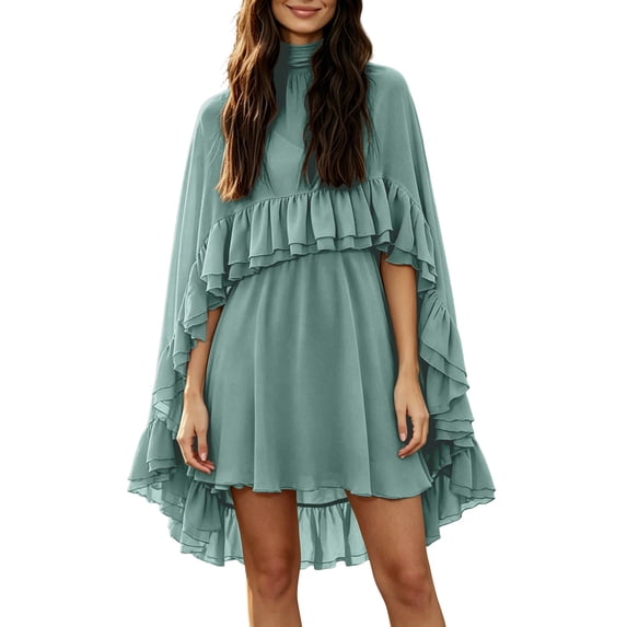 Bibifish Womens Skirt Sets Summer Vacation Party Long Sleeve High Neck ...