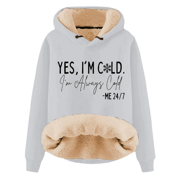 Bibifish Womens Snowflake Graphic Long Sleeve Hoodies Lined Toggle Hood ...