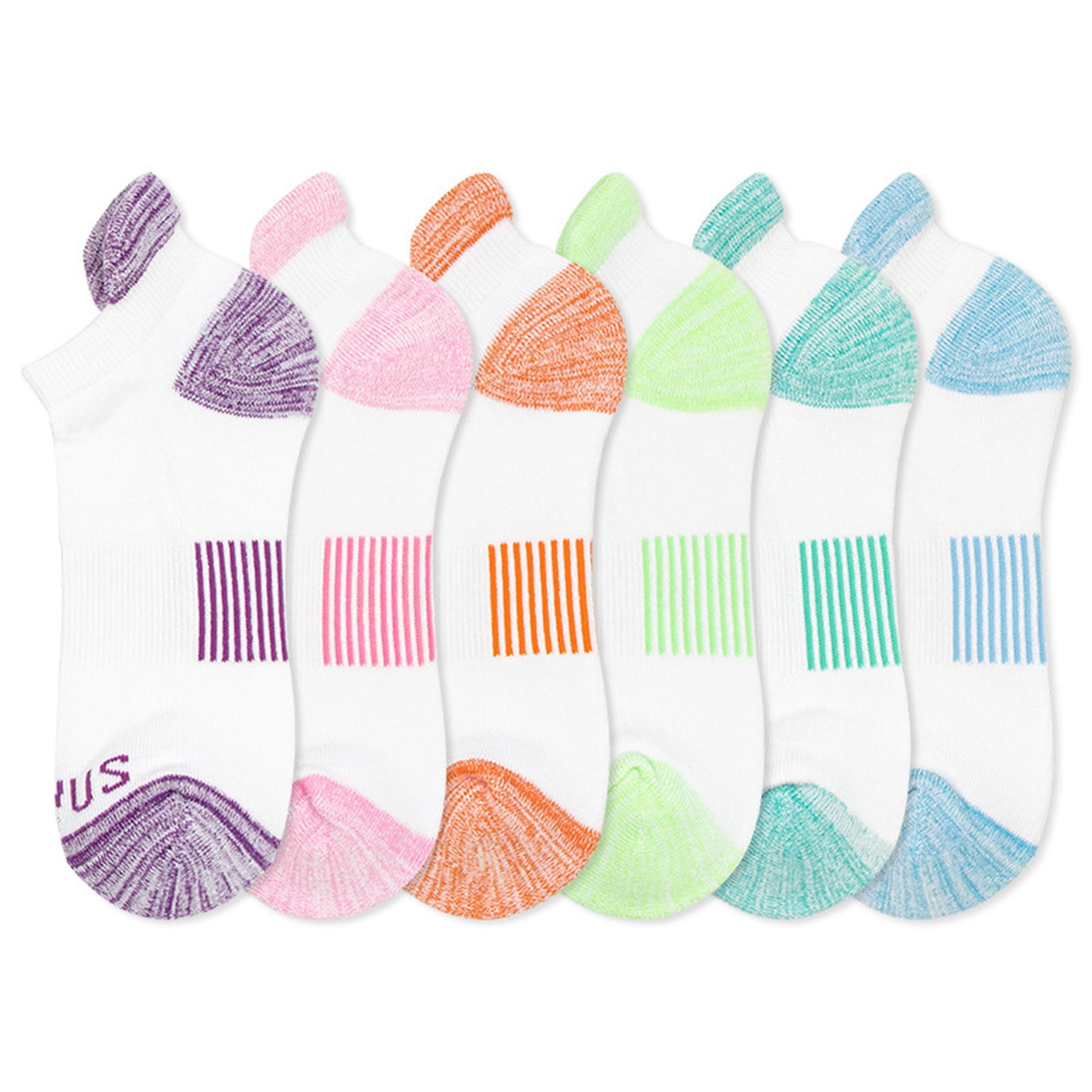 Bibifish Womens Socks 6 Pairs Short Tube Sports Socks Ladies Outdoor ...