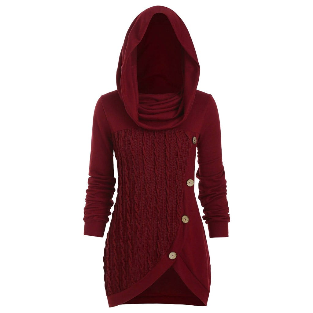 Bibifish Womens Sweaters Oversized Solid Color Long Sleeve Button Down ...