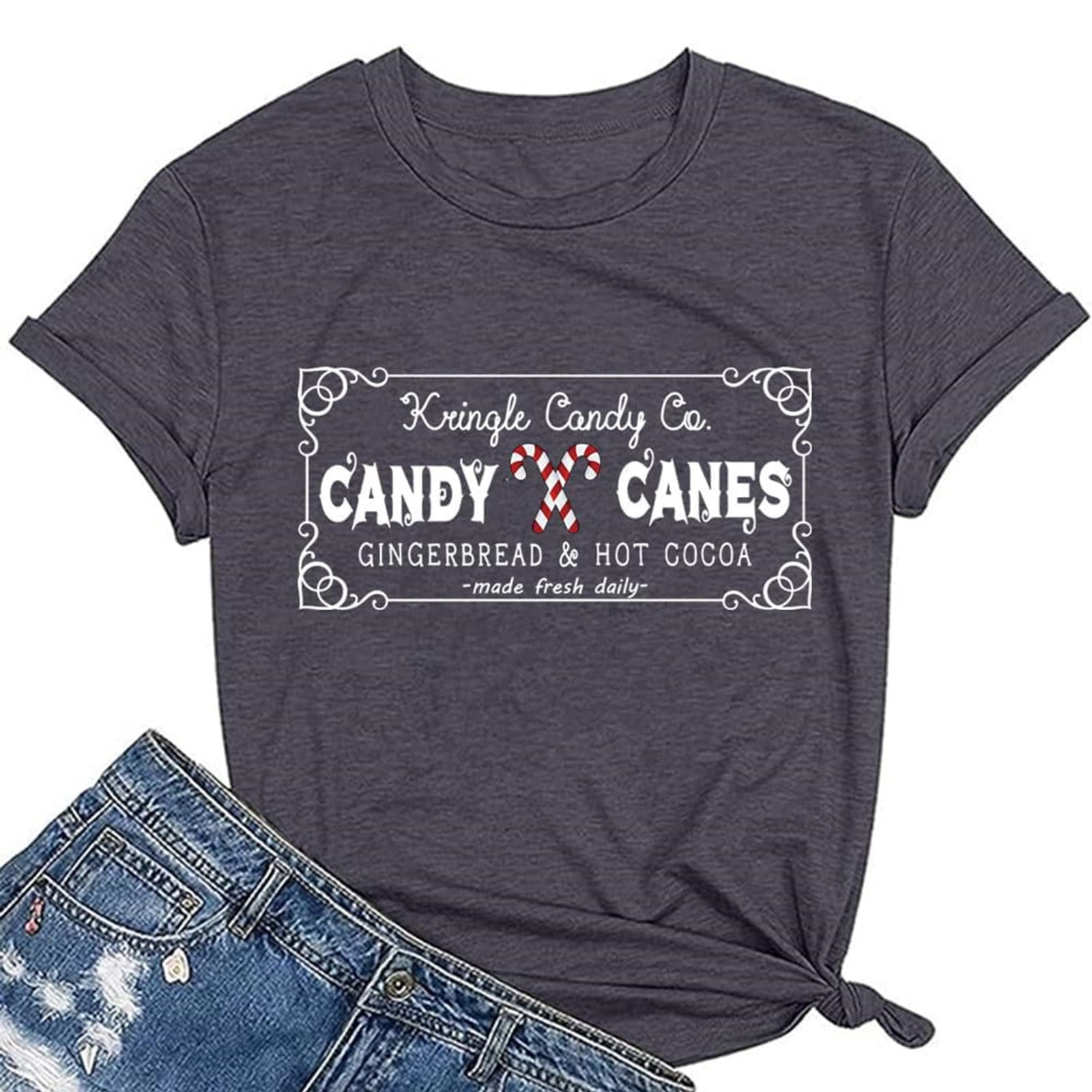 Bibifish Womens Tees Clean Soft Casual Letter Print Tee Shirts Smooth ...