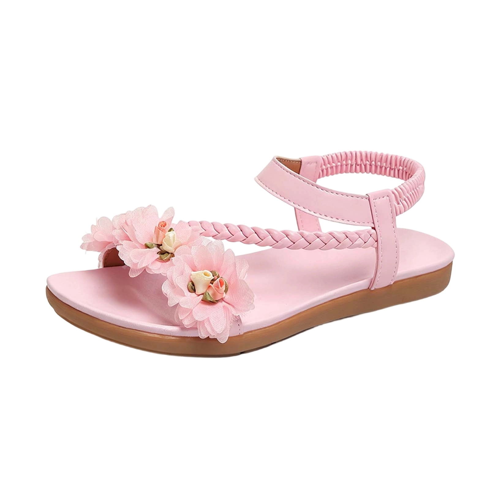 Bibifish Womens Thong Sandals Feminine Floral Braided Strap Elastic ...