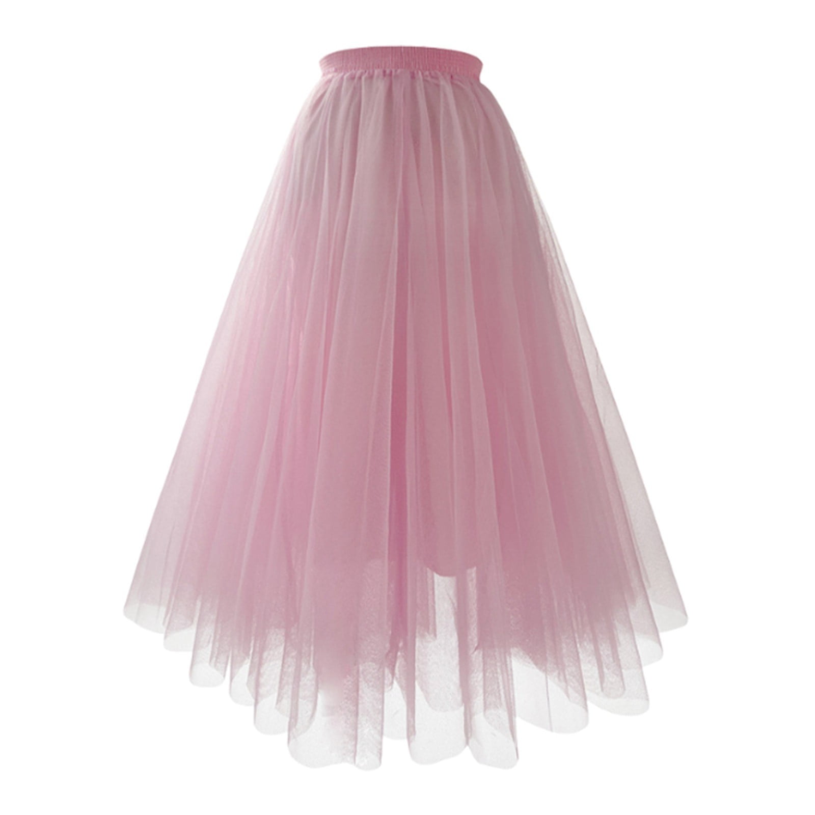 Bibifish Womens Tulle Skirts Mesh Midi Pleated Skirts Plus Size A-Line ...