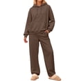 Bibifish Womens Two Piece Sets Oversized Soft Drop Shoulder Long Sleeve ...