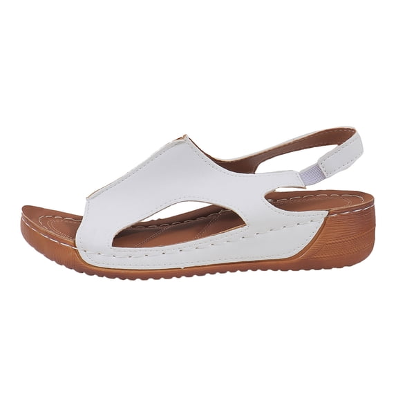 Bibifish Womens Wedge Sandals Chic Flexible Relaxed Open Toe Elastic ...