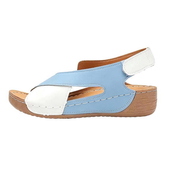 Bibifish Womens Wedge Sandals Chic Polished Streamlined Open Toe ...