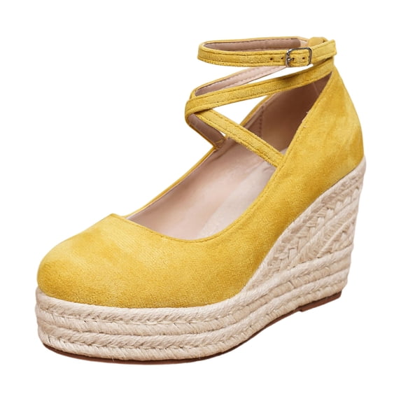 Bibifish Womens Wedge Sandals High Ankle Multi Strap Rhinestone Trim ...