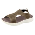 Bibifish Womens Wedge Sandals Open Toe Slingback Knit Cutout Soft ...
