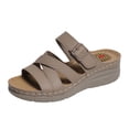 Bibifish Womens Wedge Slide Open Toe Support Crisscross Buckle Strap ...