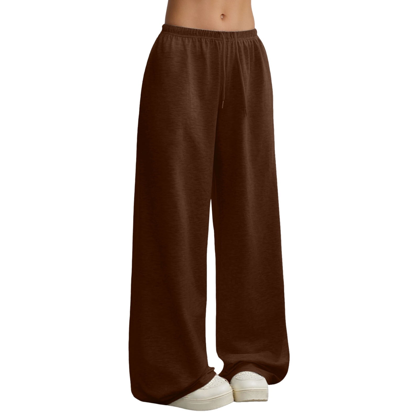 Bibifish Womens Wide-Leg Pants High Waist Pleated Pants Drawstrings ...
