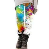 Bibifish Womens Yoga Pants Colorful Paint Splatter Yoga Pants High ...