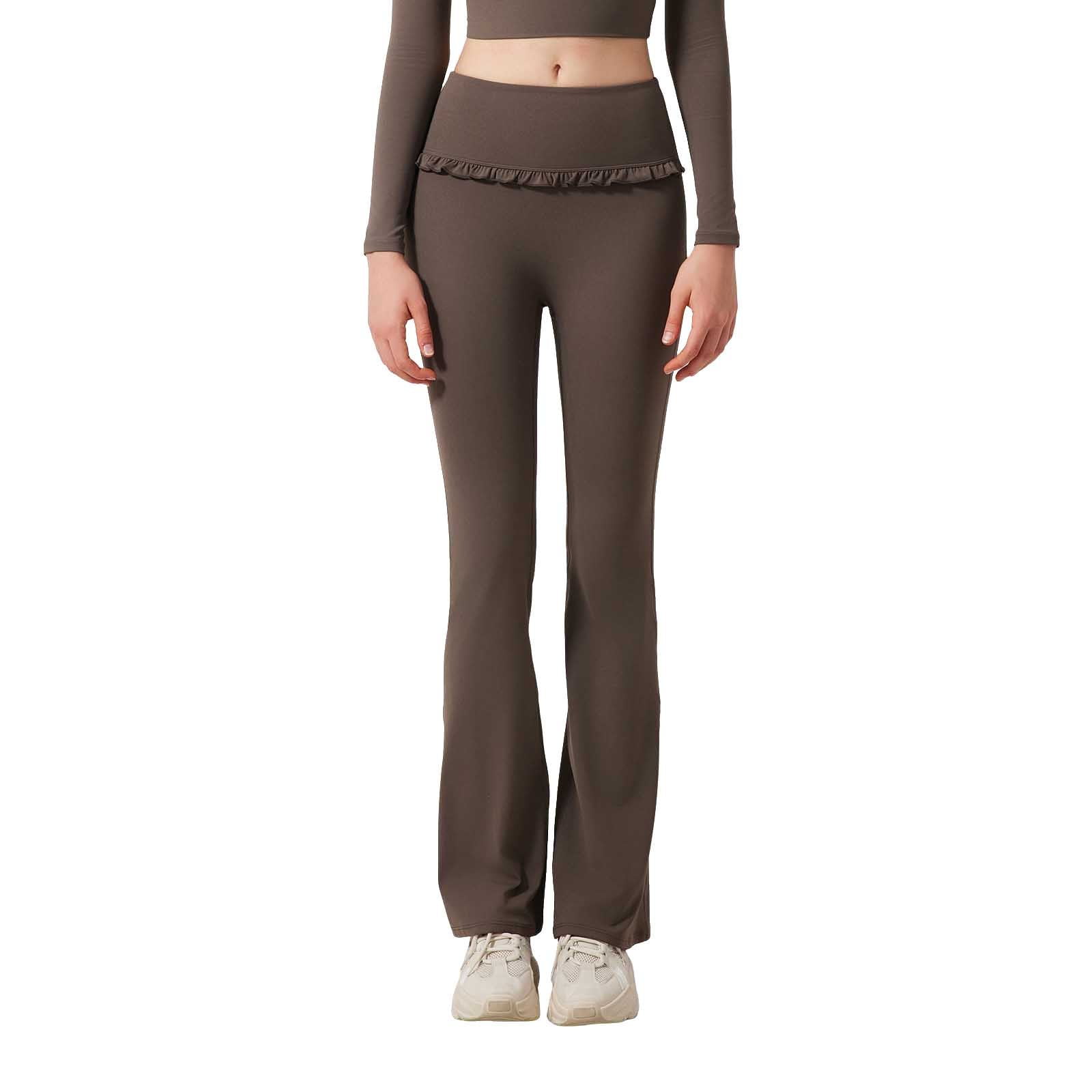 Bibifish Womens Yoga Pants Flare Legs High Waist Tummy Control Yoga ...