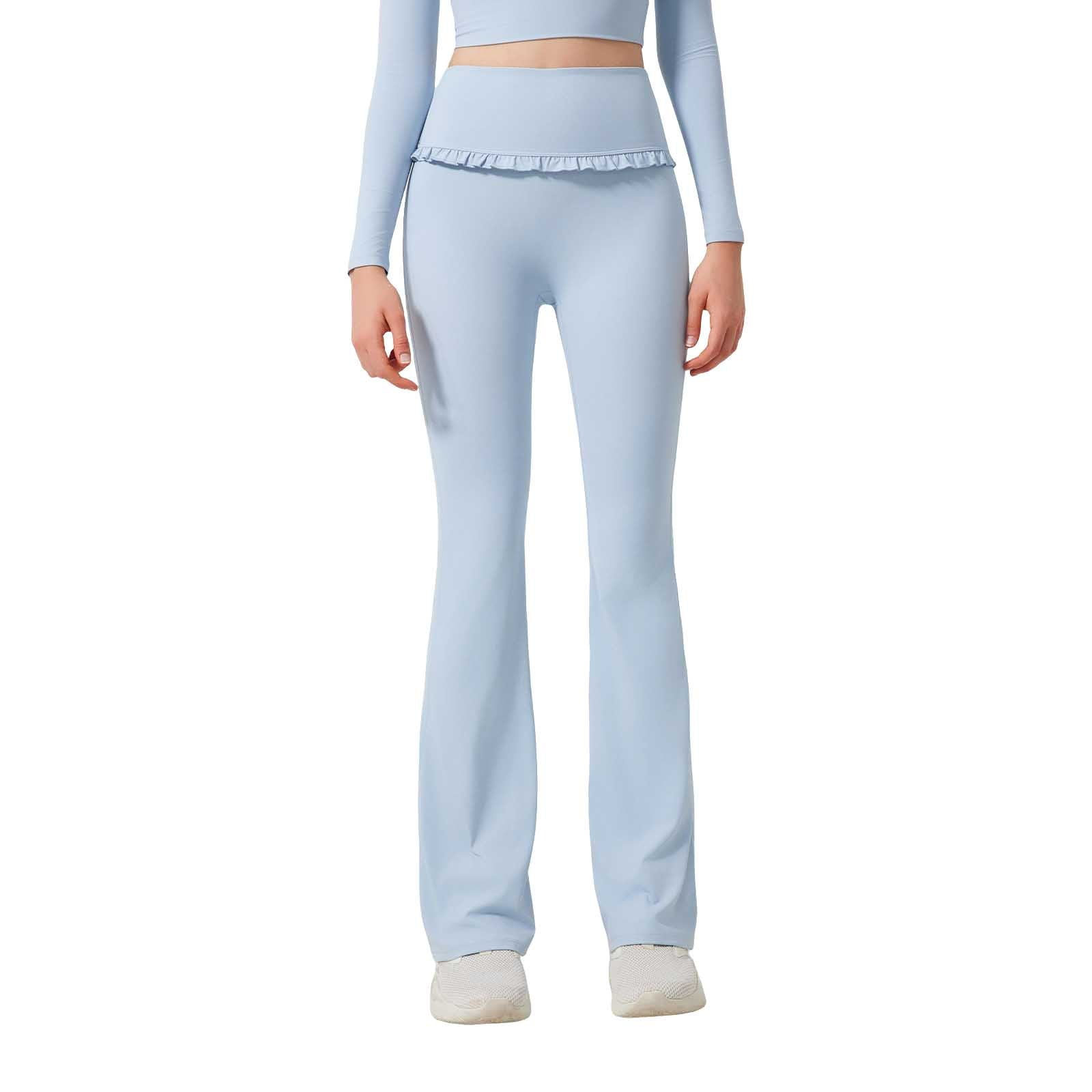 Bibifish Womens Yoga Pants Flare Legs High Waist Tummy Control Yoga ...