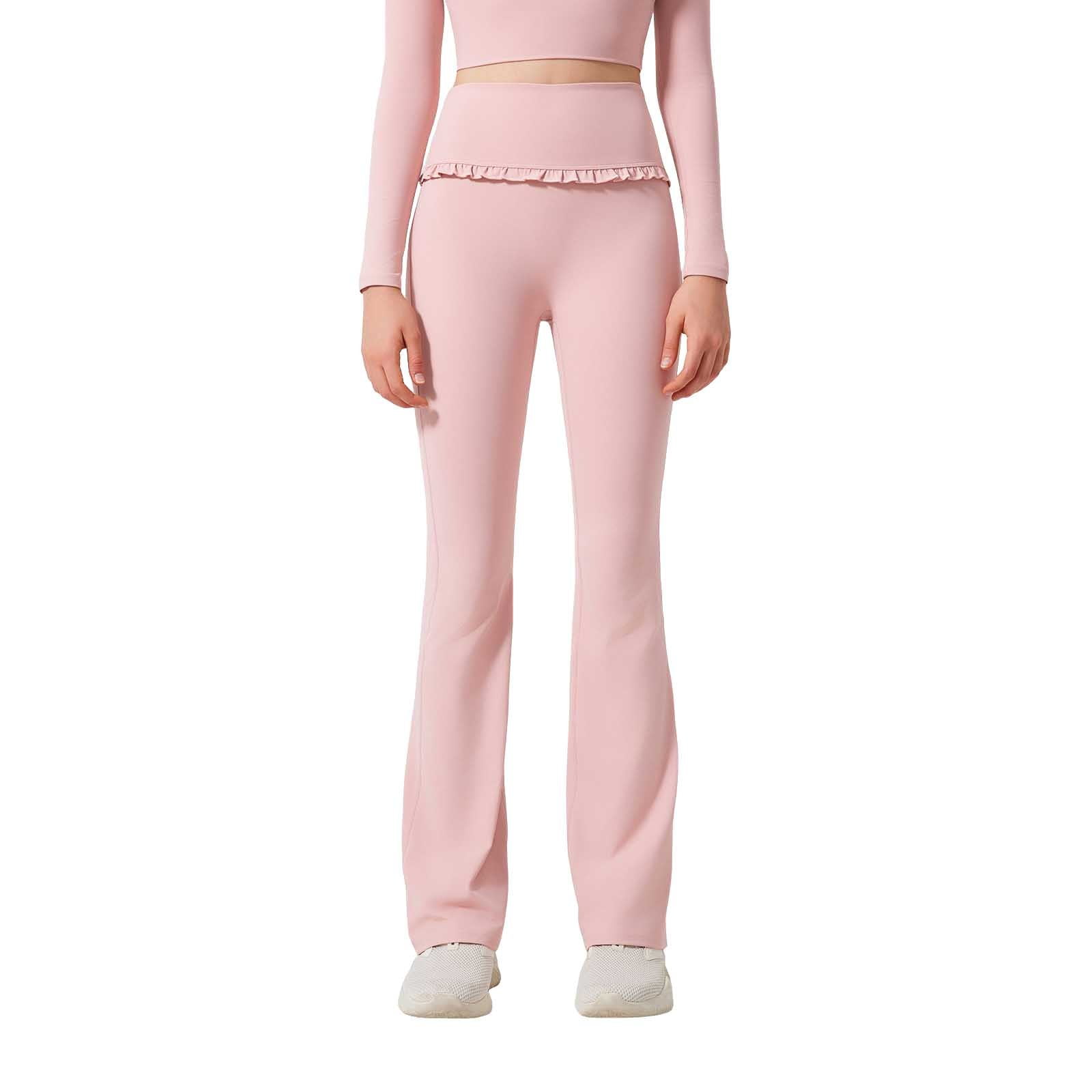 Bibifish Womens Yoga Pants Flare Legs High Waist Tummy Control Yoga ...