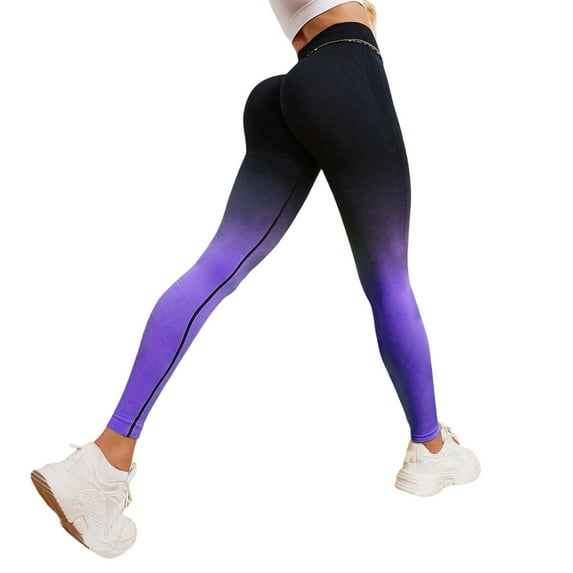 Bibifish Womens Yoga Pants Gradient Color Yoga Pants Textured Knit ...